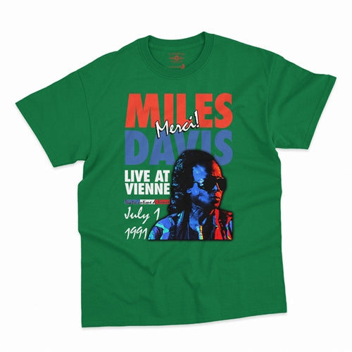 MILES DAVIS Superb T-Shirt, Vienne 1991 Green | Authentic Band Merch
