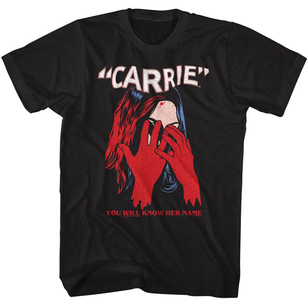 CARRIE Eye-Catching T-Shirt, FACE COVER | Authentic Band Merch