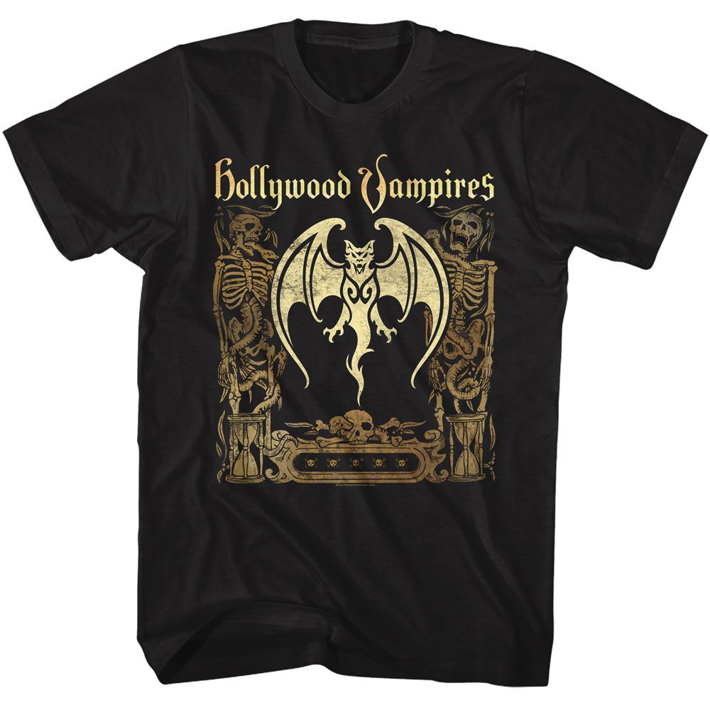 HOLLYWOOD VAMPIRES Eye-Catching T-Shirt, Bat and Skeletons | Authentic ...