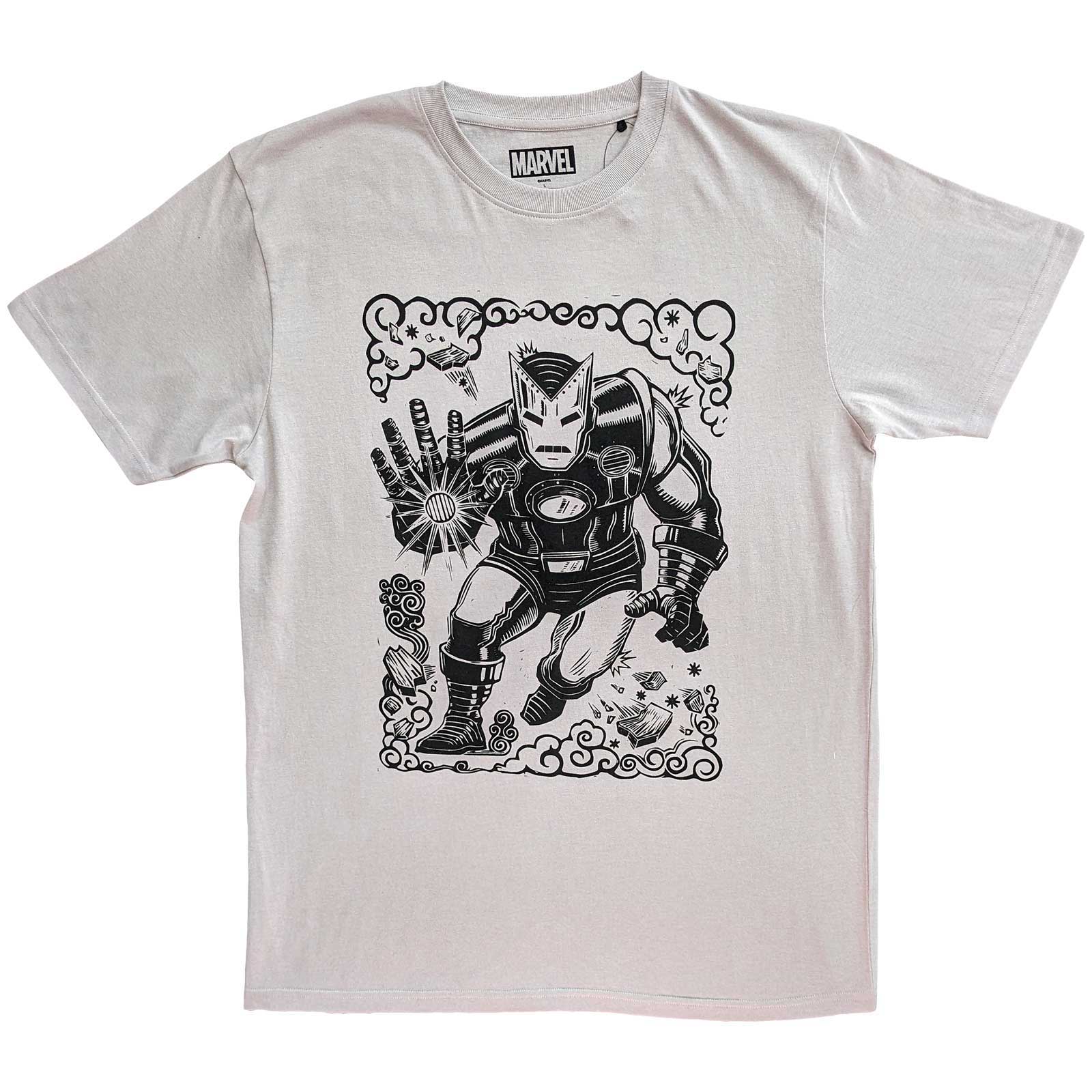 MARVEL COMICS Attractive T-shirt, Iron Man Sketch – Authentic Band Merch