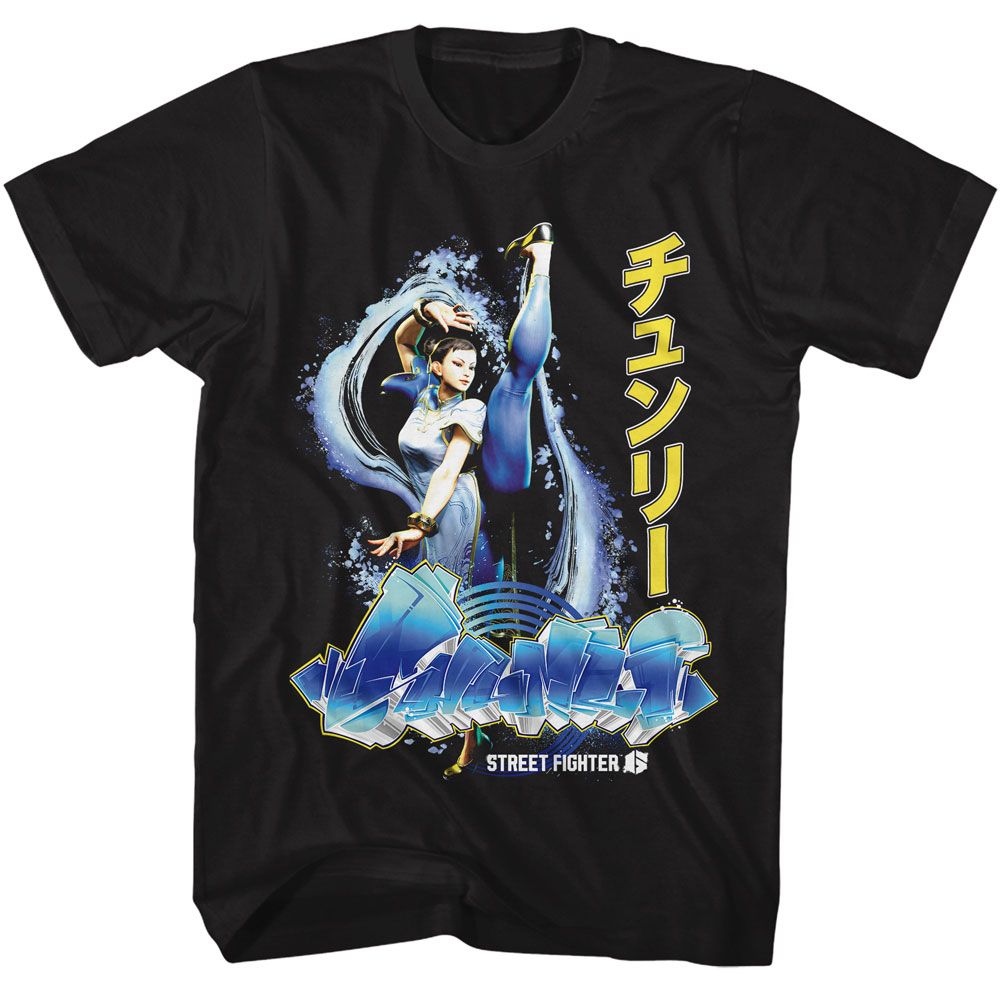 STREET FIGHTER Brave T-Shirt, Chun Li Graffiti | Authentic Band Merch