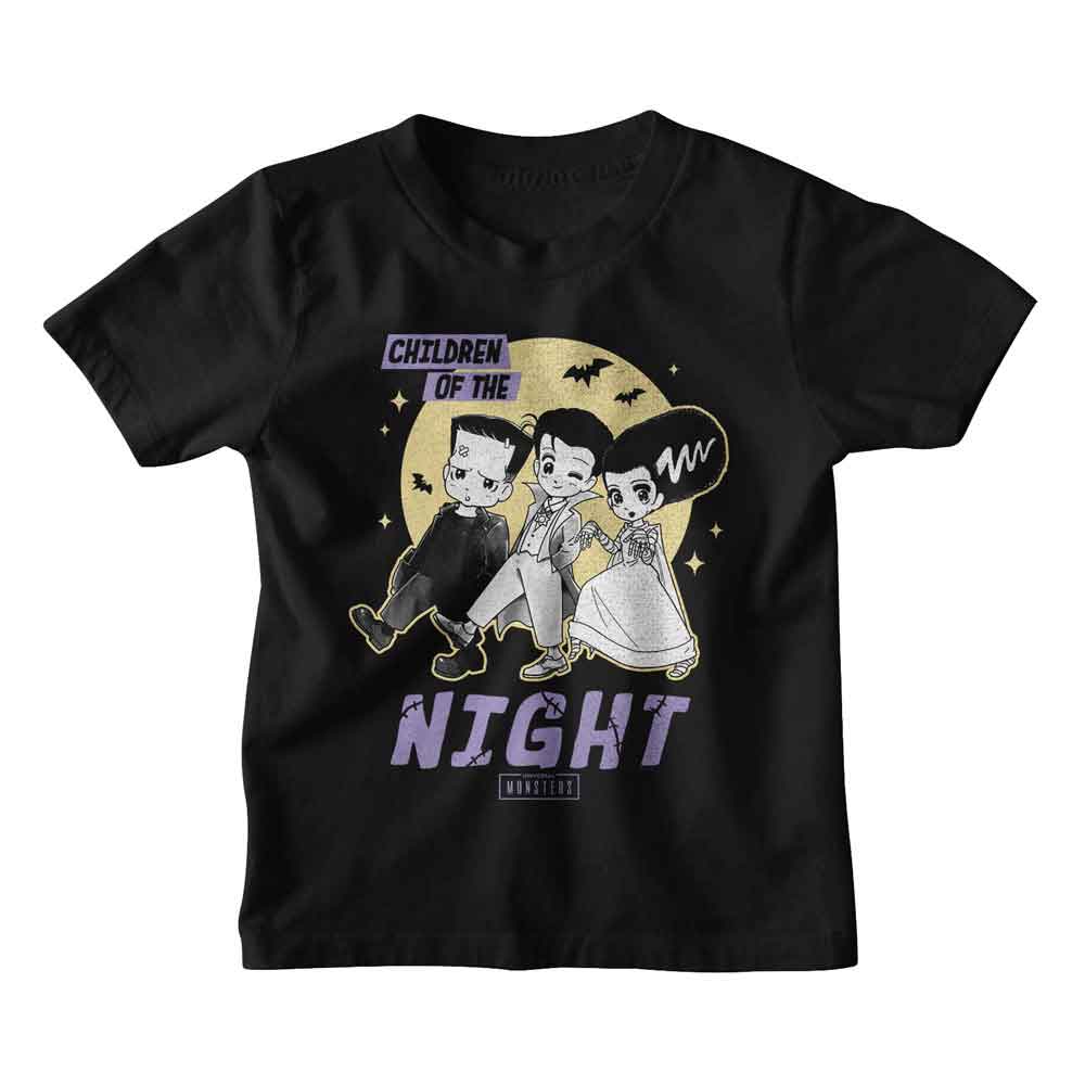 UNIVERSAL MONSTERS Kids T-Shirt, CHILDREN OF THE NIGHT – Authentic Band ...