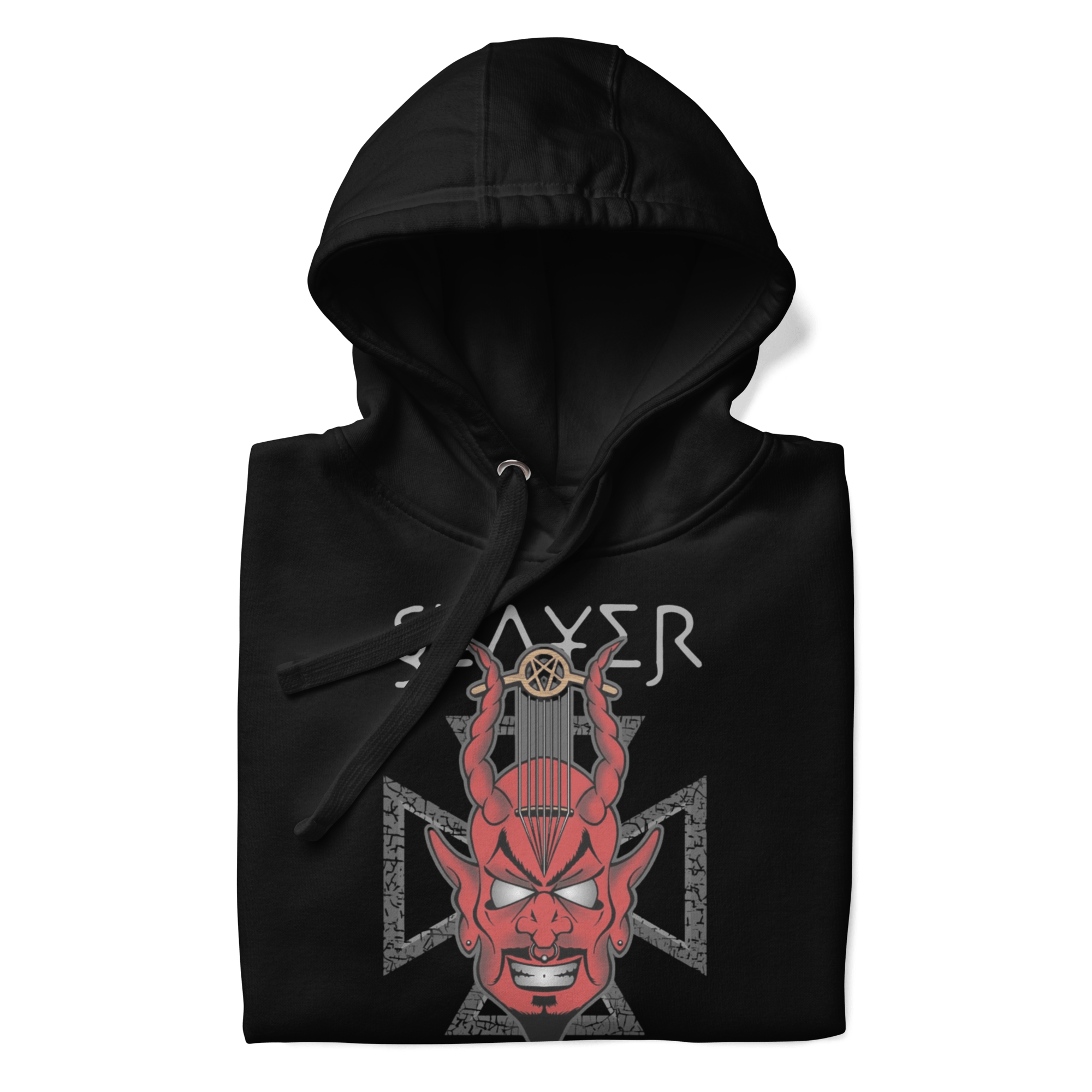 Slayer Devil's Horns Vintage Hoodie – Authentic Band Merch