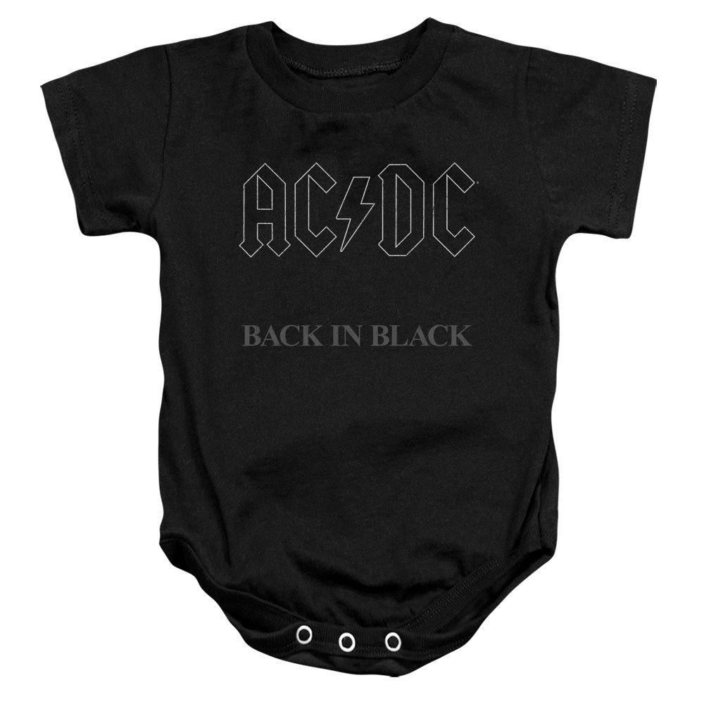 AC/DC Deluxe Infant Snapsuit, Back In Black | Authentic Band Merch