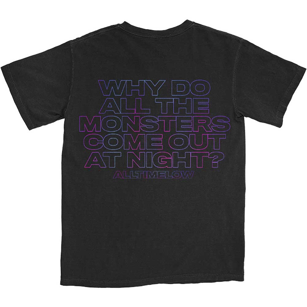 ALL TIME LOW Attractive T-Shirt, Blurry Monster | Authentic Band Merch