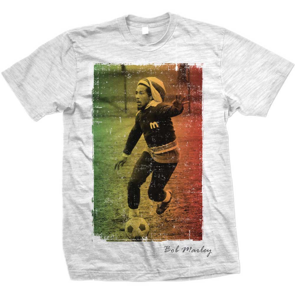 BOB MARLEY Attractive T-Shirt, Rasta Football | Authentic Band Merch