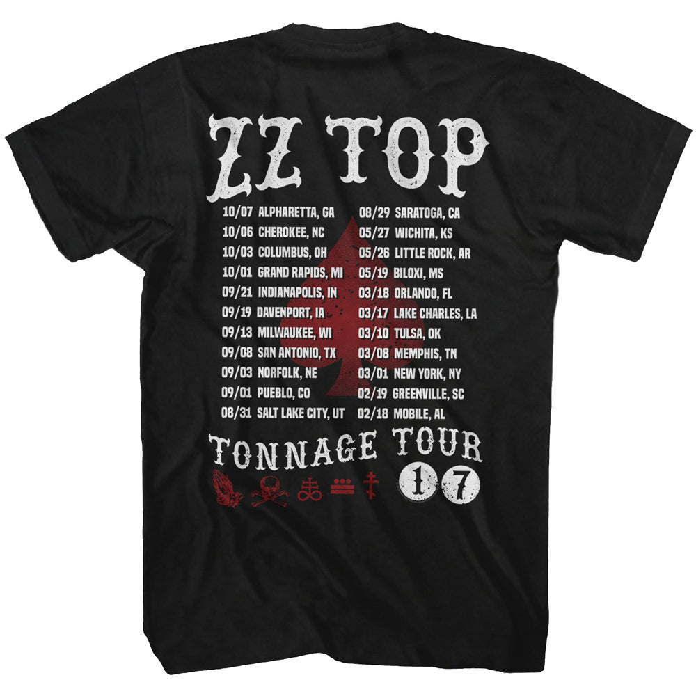 ZZ TOP Eye-Catching T-Shirt, Tonnage Tour | Authentic Band Merch